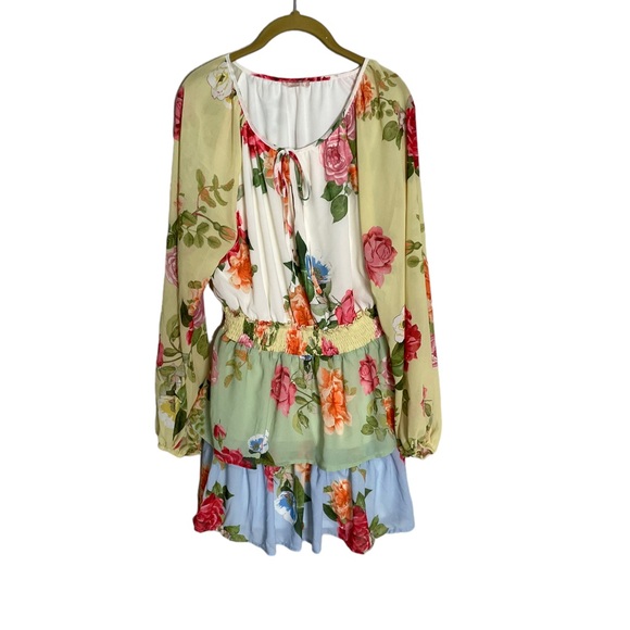 love colette | Dresses | Love Colette Floral Tiered Dress Large ...